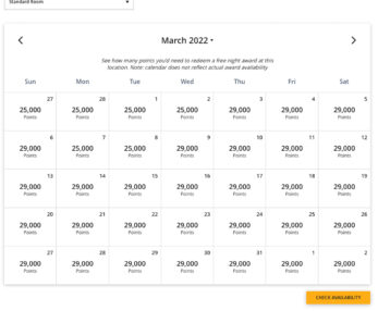 World of Hyatt Points Calendar: Easy Way to Find Off Peak Dates