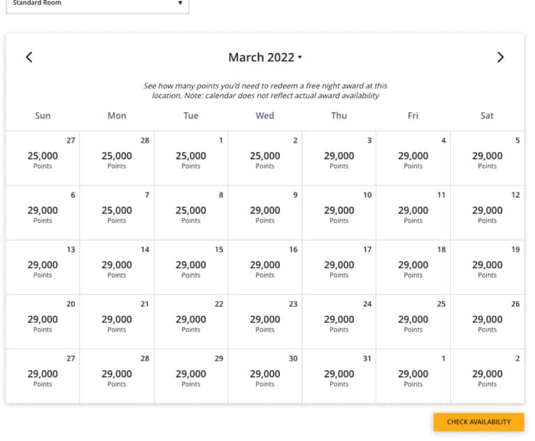 World of Hyatt Points Calendar: Easy Way to Find Off Peak Dates