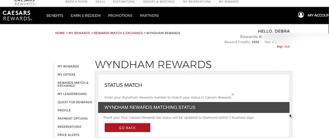 How to Match Wyndham to Caesars Diamond: A New Way to Save on Vegas ...